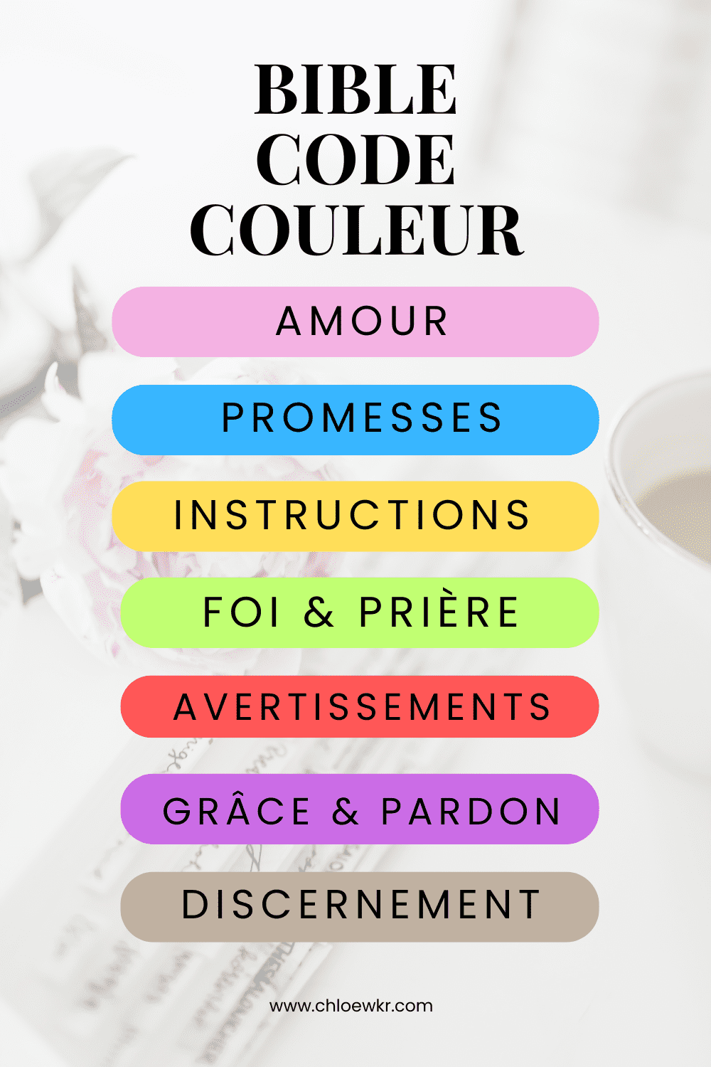 Le code couleur pour sa Bible - Chloé Wkr