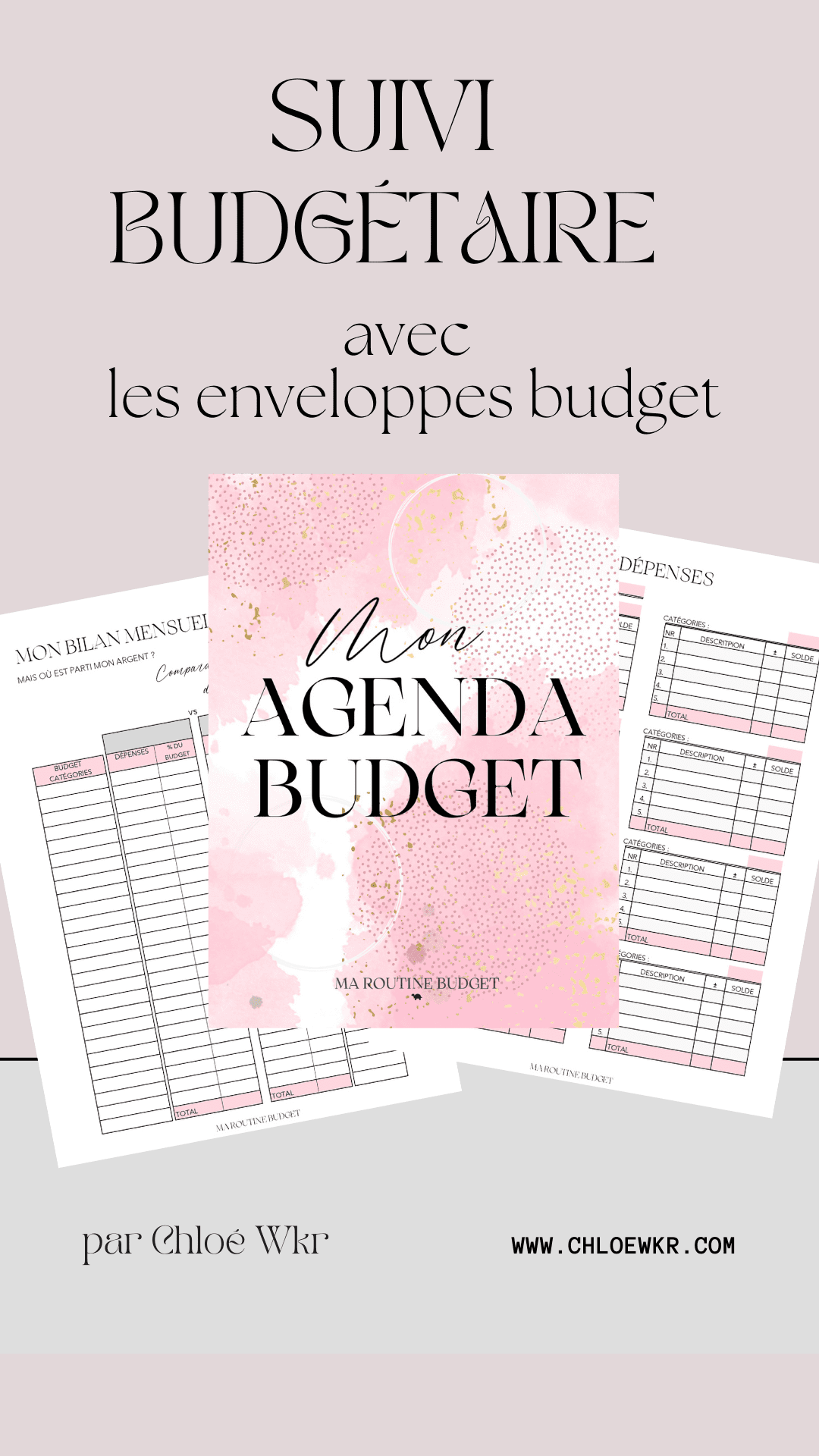 Mon Agenda Budget : Budget planner à imprimer - Chloé Wkr